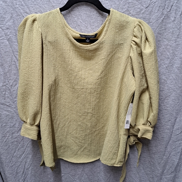 Zac & Rachel | Tops | Nwt Zac Rachel Bow Tied 34 Sleeve Round Neck ...
